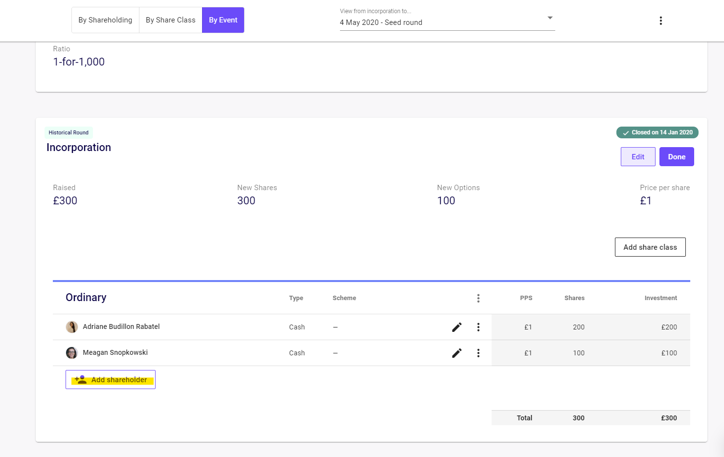 How to set up and edit your Cap Table